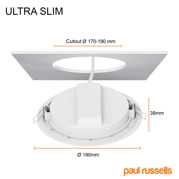 20W, LED Round Ceiling Downlights, 2150 Lumens, 4000K Cool White, Non ...